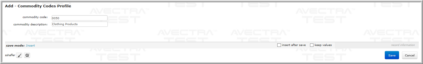 Adding a Commodity Code – NetForum Support