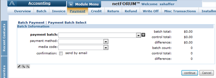 Batch Payment – NetForum Support