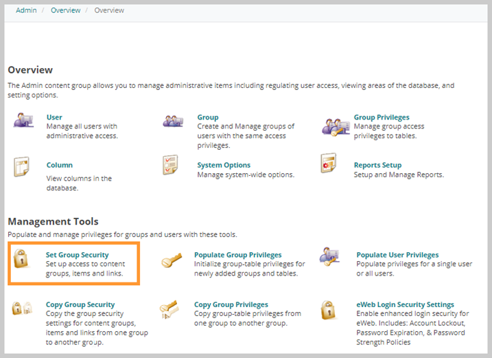 Security setup – NetForum Support