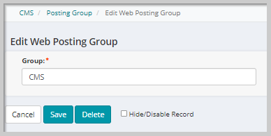 Posting Group Overview – NetForum Support