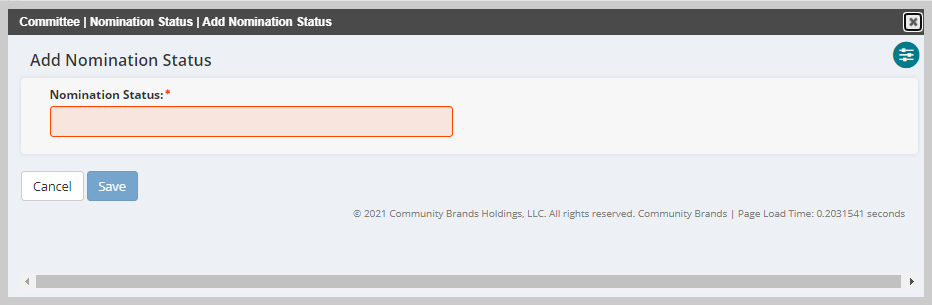 Setting Up a Nomination Status – NetForum Support