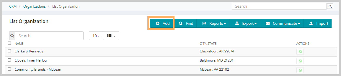 Adding an Organization – NetForum Support