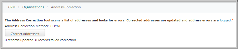 Organization - Address Correction – NetForum Support
