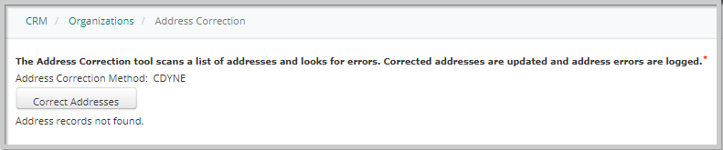 Organization - Address Correction – NetForum Support