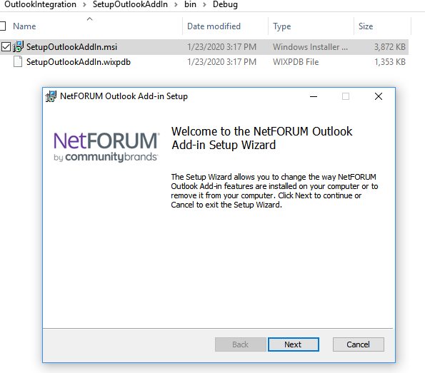 Microsoft Outlook 365 Integration Setup – NetForum Enterprise Support