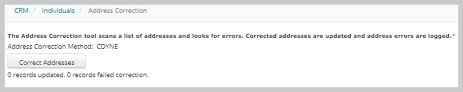Address Correction – NetForum Support