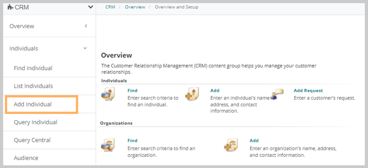 Adding an Individual – NetForum Support