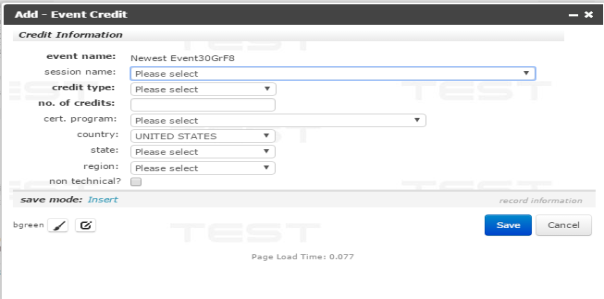 Event Credits Child Form – NetForum Support