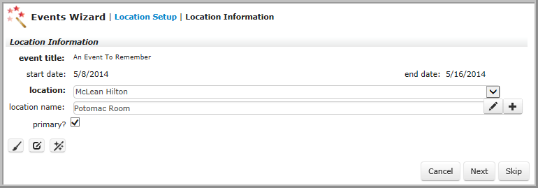 New Event Wizard – NetForum Support