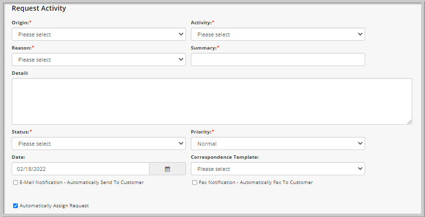 Add Request – NetForum Support