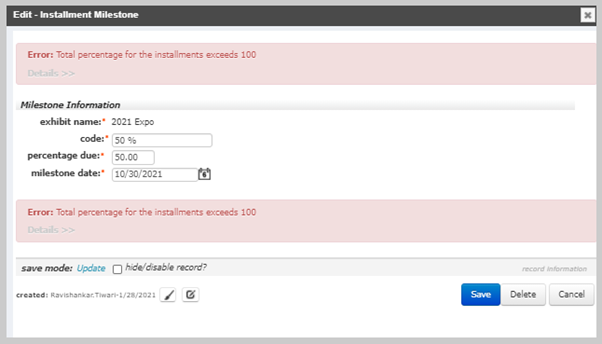 Exhibit Installment Milestones – NetForum Support