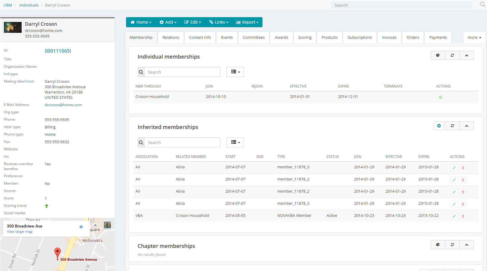 The iWeb User Interface – NetForum Support