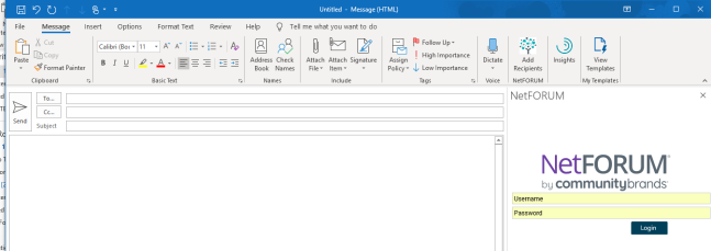 Using the NetForum Outlook Add-In – NetForum Support