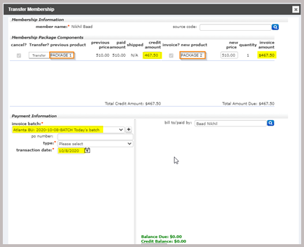 Transfer Membership Rules – NetForum Support