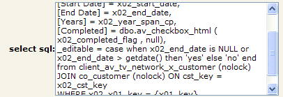 Child Form Visibility SQL – NetForum Support