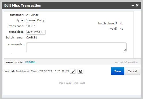 Miscellaneous Transaction – NetForum Support