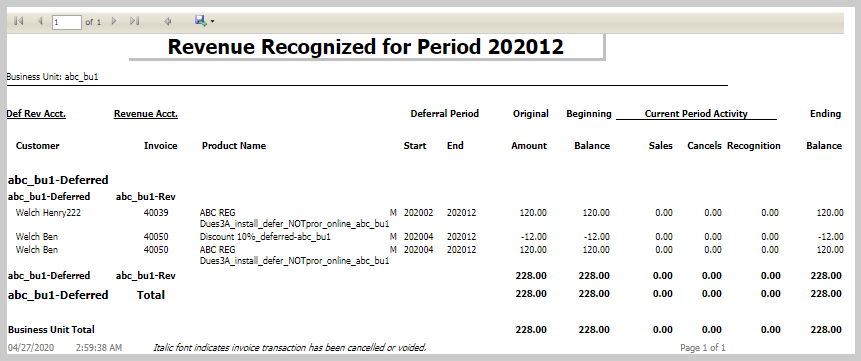 Generating a Deferral Revenue Recognized Report – NetForum Support