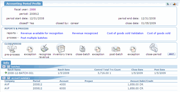 Accounting Period Profile – NetForum Support