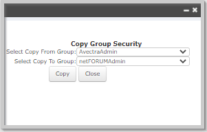 Copy Security – NetForum Support