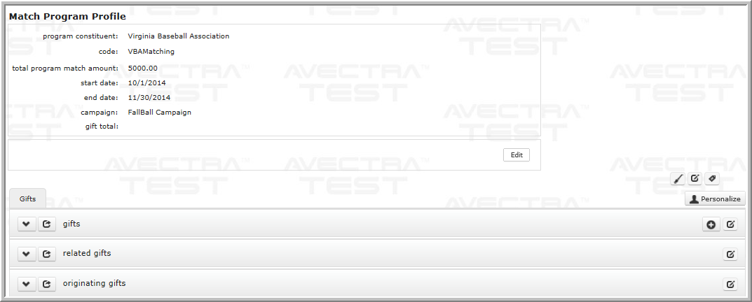 Match Program Profile – NetForum Support
