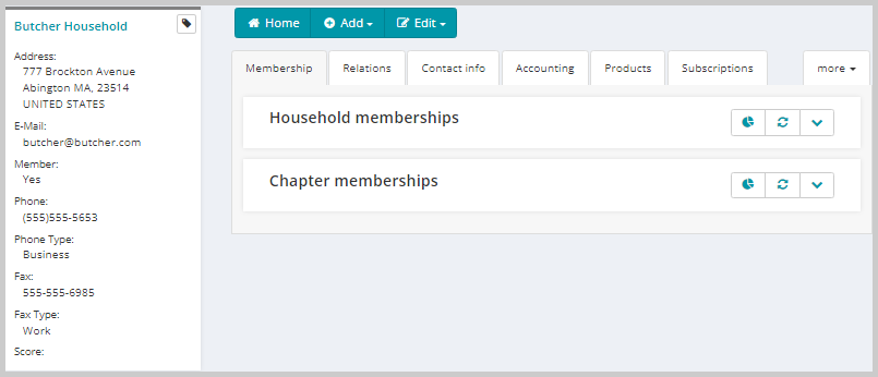 The Household Profile Page – NetForum Support