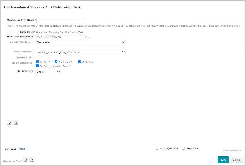 Abandoned Shopping Cart Notification Functionality – NetForum Support