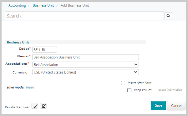 Adding a Business Unit – NetForum Support