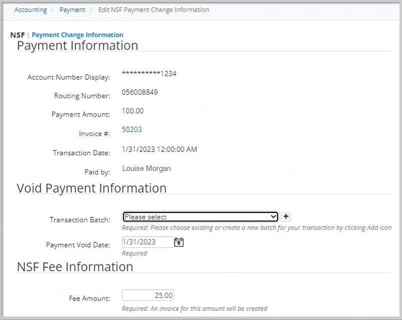 Non-sufficient funds (NSF) functionality for ACH Payments – NetForum Support