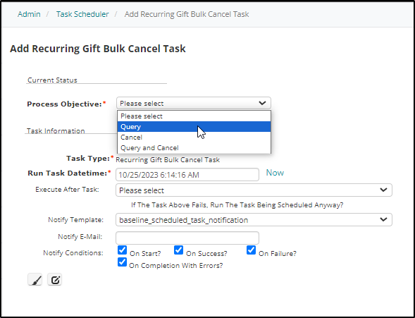 Recurring Gift Bulk Cancellation Process – NetForum Support