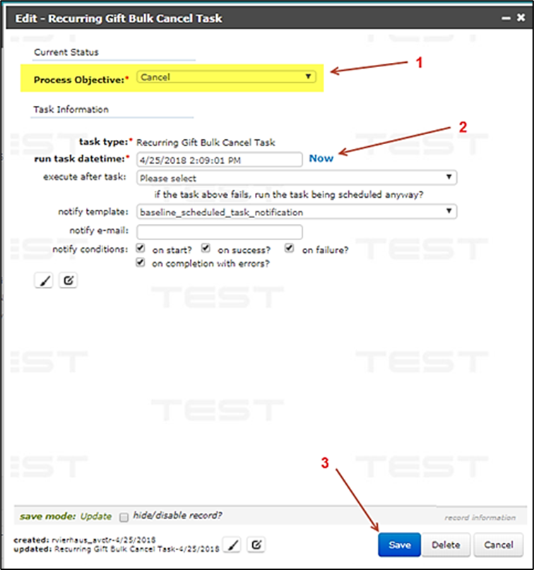 Recurring Gift Bulk Cancellation Process – NetForum Support