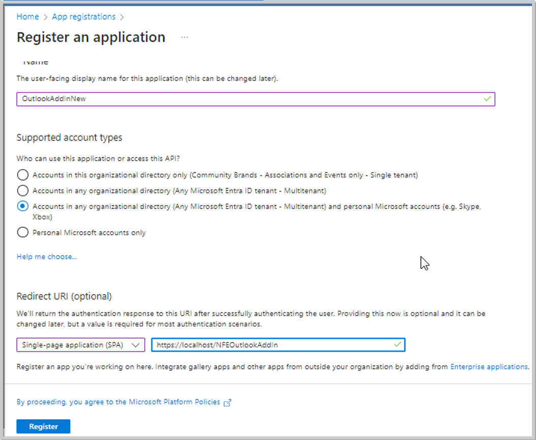 Outlook Add-In with MFA – NetForum Support