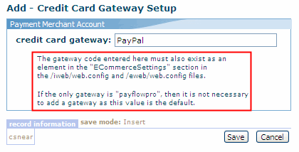 Credit Card Gateway – NetForum Support