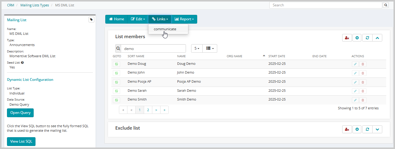 Dynamic Mailing List Functionality Overview – NetForum Support